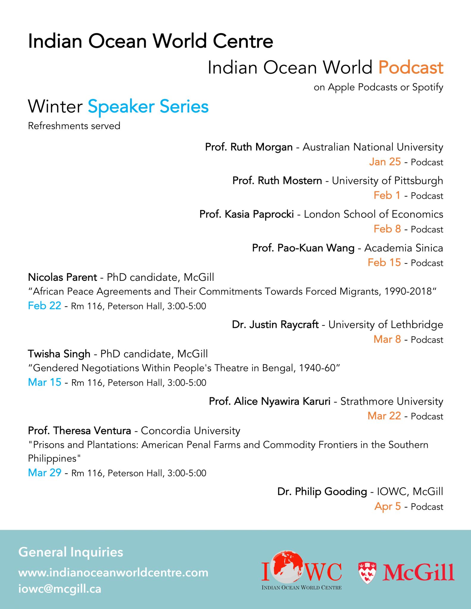 Winter 2023 | Indian Ocean World Centre